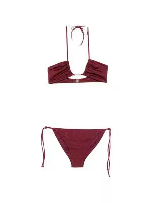 MC2 SAINT BARTH Halterneck Side-tie Bikini - Red