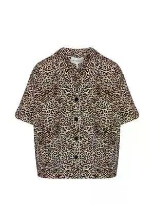 Munthe Leopard-print Contrast Piping Shirt
