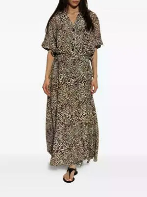 Munthe Leopard-print Contrast Piping Shirt