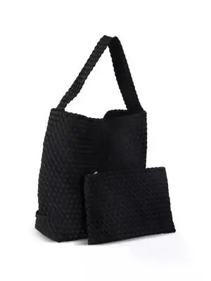 NAGHEDI Woven Tote Bag - Black