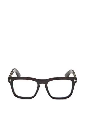 TOM FORD Tortoiseshell Rectangle Eyeglasses - Brown