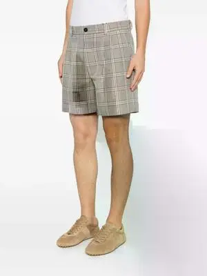 AMARANTO Plaid Pleated Shorts