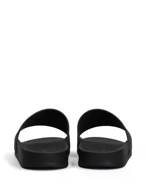 Palm Angels Logo Print Slides - Black