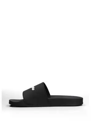 Palm Angels Logo Print Slides - Black