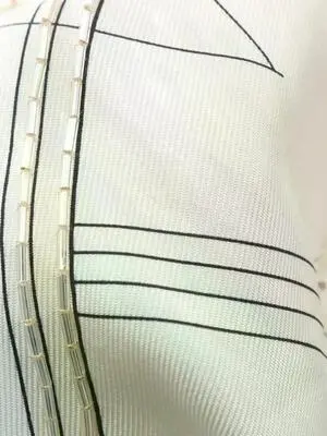 Hermès Silk Square Scarf With Beads Embellishment