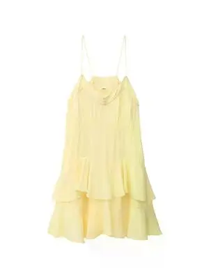 Ba&sh Bilona Ruffled Tiered Dress - Yellow