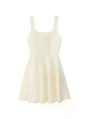 Ba&sh Cattana Ribbed-knit Flared Dress - Neutrals