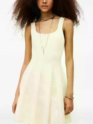 Ba&sh Cattana Ribbed-knit Flared Dress
