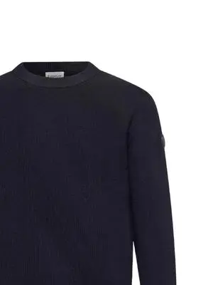 Moncler Logo Patch Waffle-knit Sweater