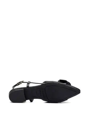 FRAU Patent Leather Raffia Detail Pumps