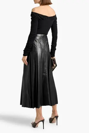 Ronny Kobo Arlette Pleated Midi Skirt