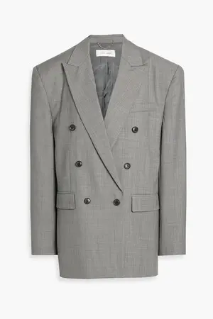 Ronny Kobo 1988 Double-breasted Wool-blend Blazer - Gray