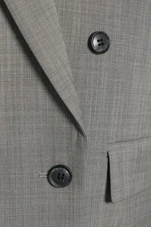 Ronny Kobo 1988 Double-breasted Wool-blend Blazer - Gray
