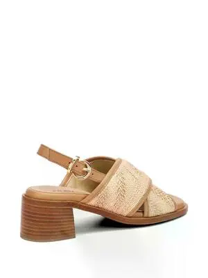 FRAU Herringbone Effect Crossover Strap Sandals
