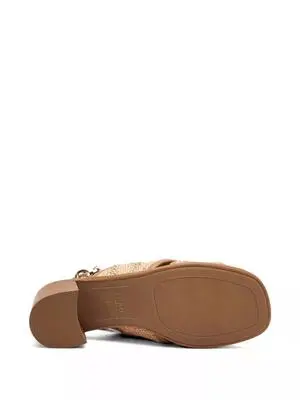 FRAU Herringbone Effect Crossover Strap Sandals