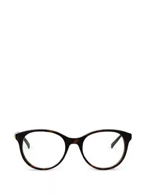 Valentino Garavani Vlogo Round Frame Glasses - Brown