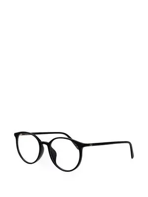 Valentino Garavani Vlogo Round-frame Glasses - Black