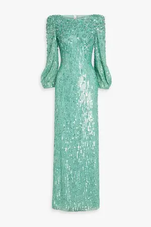 Jenny Packham Ziva Embellished Tulle Gown