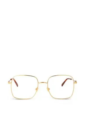 Valentino Garavani Vlogo Square-frame Eyeglasses - Gold