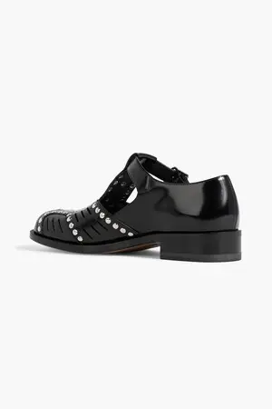 Bally Spiegel Studded Glossed-leather Sandals - Black