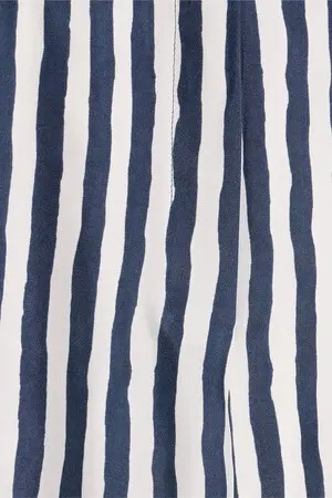 Theory Striped Silk-twill Wide-leg Pants