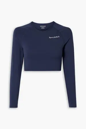 Sporty & Rich Cropped Performance Tops For Women