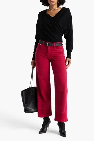 Simkhai Riley Wrapeffect Merino Wool Hooded Sweater