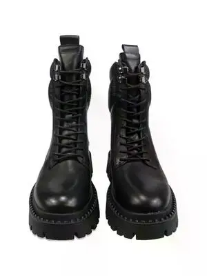 Ash Padded Lace-up Combat Boots