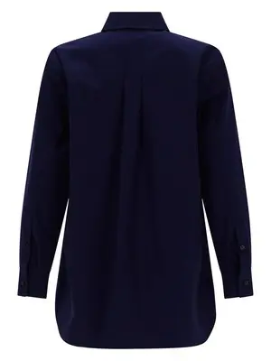 Fendi Cotton Poplin Shirt With Floral Appliqu