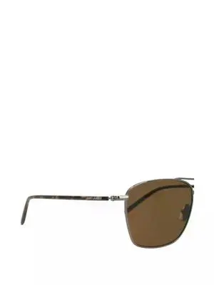 Saint Laurent Double-bridge Pilot-frame Sunglasses
