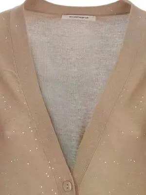 KANGRA Sequin Embellished V-neck Cardigan
