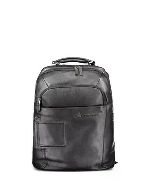PIQUADRO Pebbled Leather Backpack