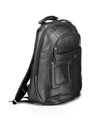 PIQUADRO Pebbled Leather Backpack