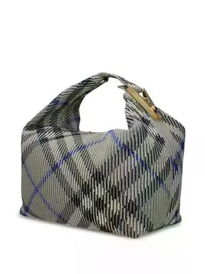 Burberry Plaid Pattern Tote Bag - Green