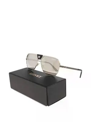 Versace Greca Detail Pilot Frame Sunglasses