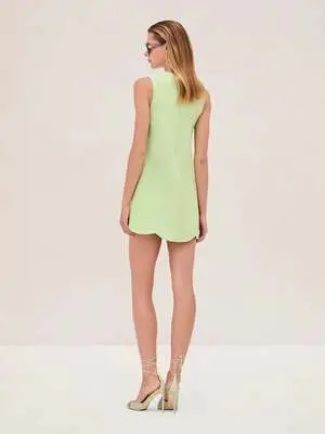 Alexis Adilyn Scalloped Mini Dress - Green