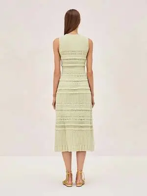 Alexis Madie Crochet Midi Dress - Mint
