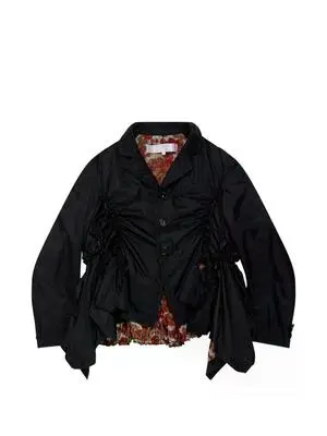 COMME DES GARÇONS TAO Ruffled-trim Ruched Button-down Jacket