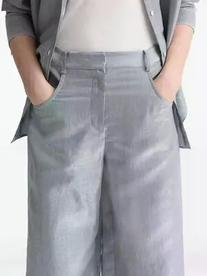 TWP Dillon Pinstriped Wide-leg Trousers