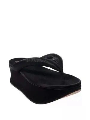 Balenciaga Logo Detail Platform Sandals