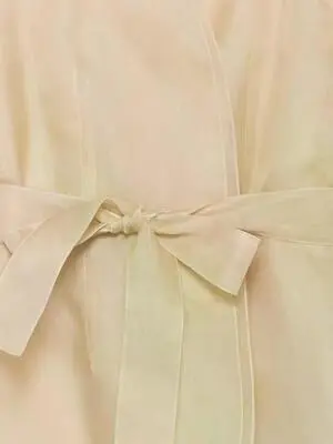Antonelli Firenze Elia Semi-sheer Belted Jacket - Neutrals