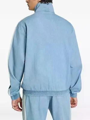 Adidas Embroidered Logo Side Stripe Track Jacket - Blue