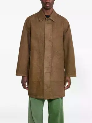 Auralee Garment-dyed Heavy Twill Coat - Brown