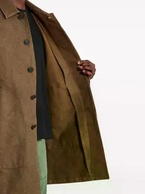 Auralee Garment-dyed Heavy Twill Coat - Brown