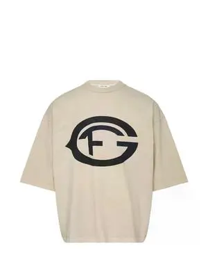 Fear Of God Logo-print Short-sleeves T-shirt - Neutrals