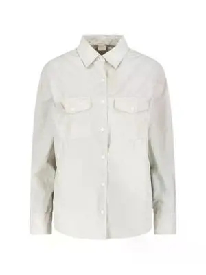 Aspesi Long Sleeve Shirt With Flap Pockets - Neutrals