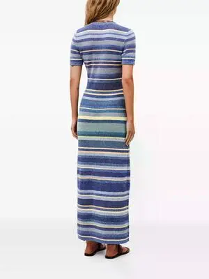 Ba&sh Tonnie Striped Pointelle-knit Maxi Dress