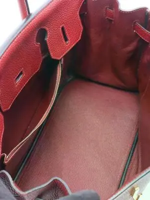 Hermès 2015 Birkin 30 Togo Handbag - Red