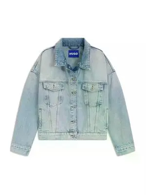 Hugo Drop Shoulder Faded Effect Denim Jacket