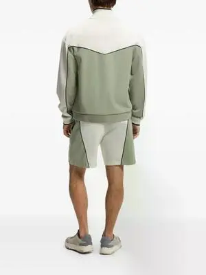 Hugo Colour-block Zip-up Sweatshirt With Logo Detail